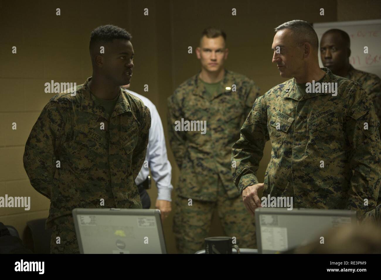 U.S. Marine Corps Sgt. Donald W. Peyton III, left, infantry Marine, 2nd ...