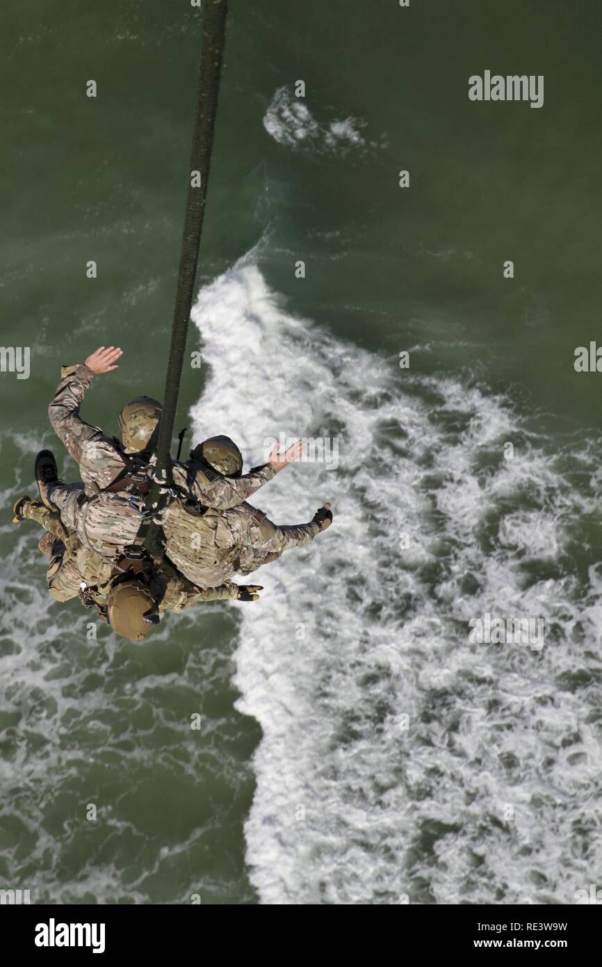 New Jersey Air National Guard Tactical Control Party Airmen ride on a ...