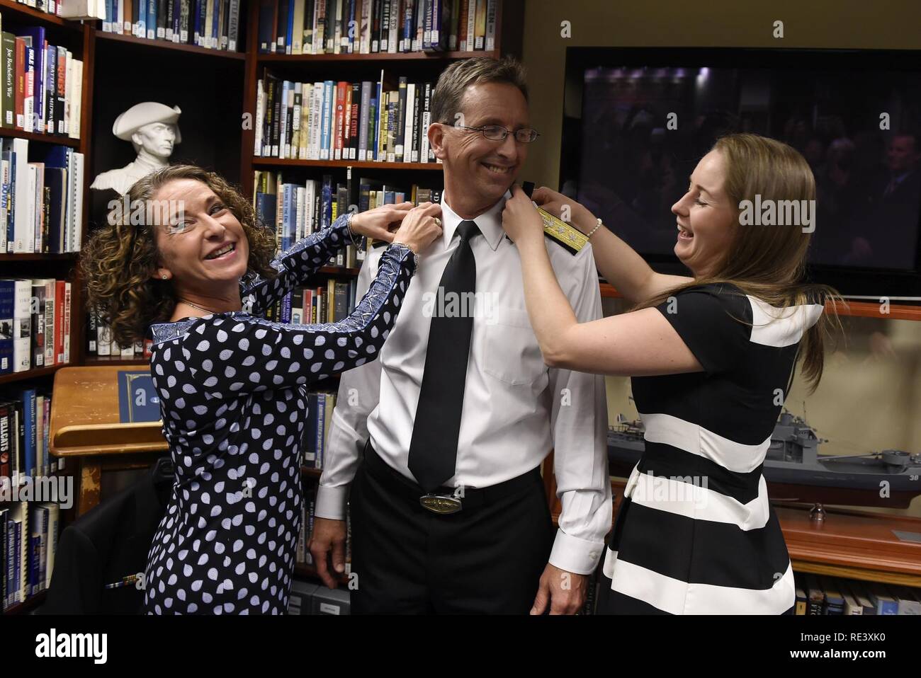 WASHINGTON (Nov. 18, 2016) Rear Adm. David J. Hahn is joined by his ...