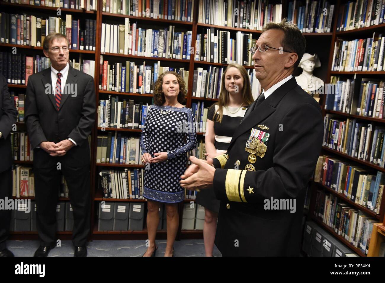 WASHINGTON (Nov. 18, 2016) Rear Adm. David J. Hahn offers some remarks ...