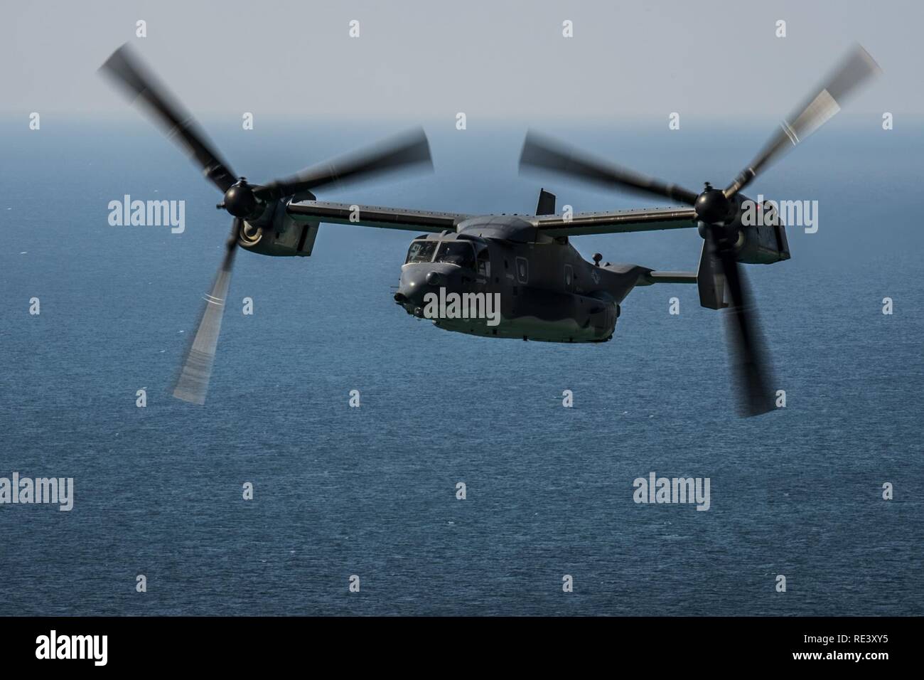 Two CV-22 Osprey tiltrotor aircraft with the 8th Special Operations ...