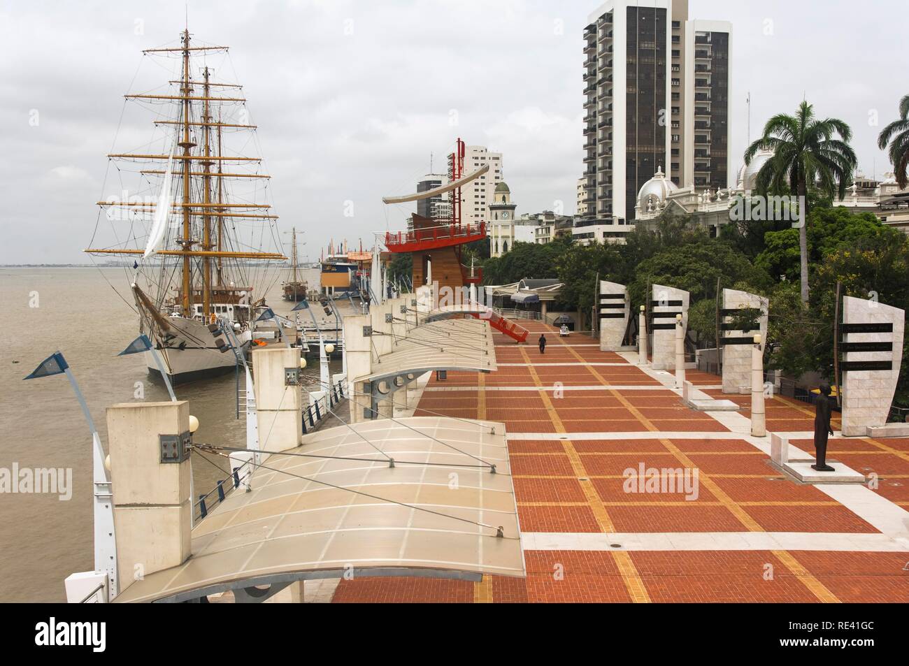 Malecon Simon Bolivar or Malecon 2000, Guayaquil, Guayas Province ...