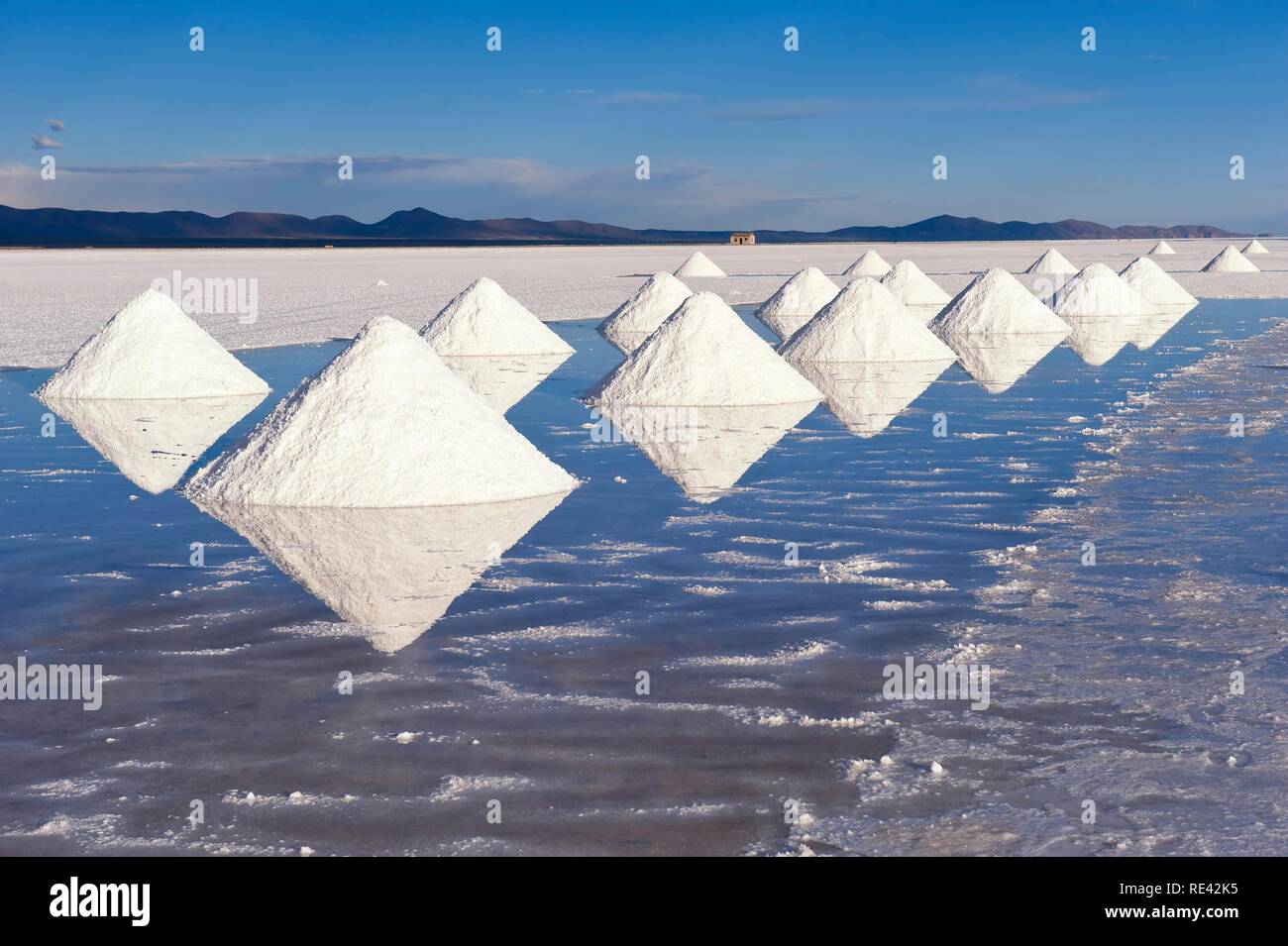Salt cones, Salar de Uyuni, Potosi, Bolivia, South America Stock Photo ...