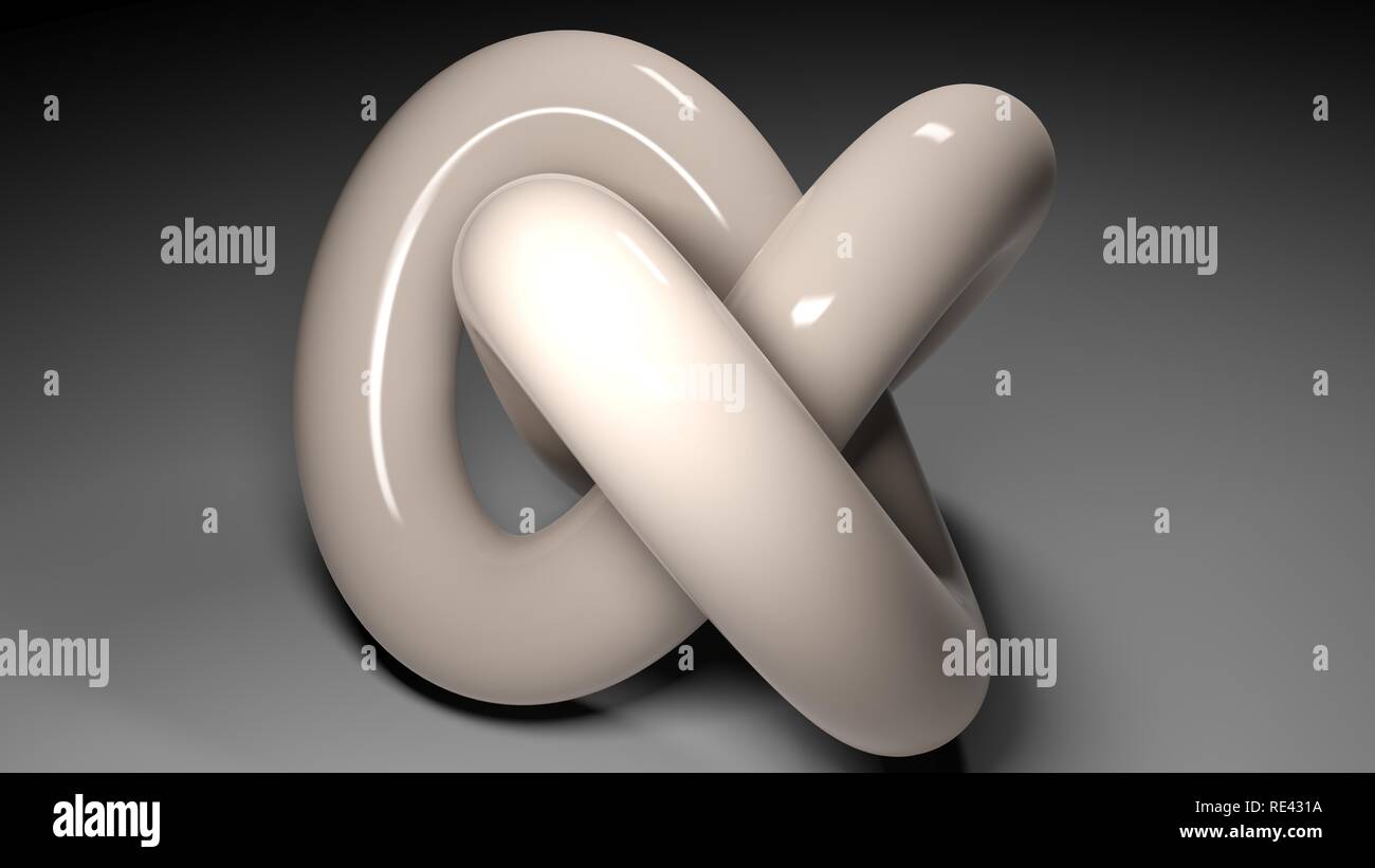 Abstract white knot - 3D rendering illustration Stock Photo - Alamy