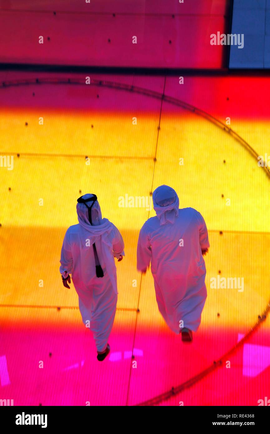 Light show, inserted into ground, in the Dubai Mall, Dubai, United Arab ...