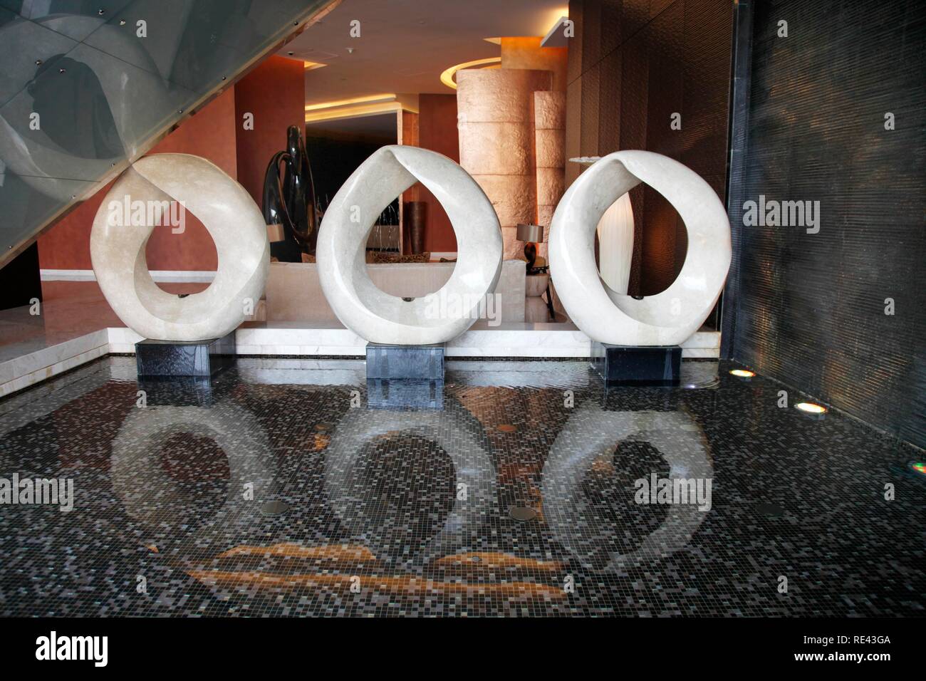 Lobby of the luxury hotel The Address, part of Downtown Dubai, United ...