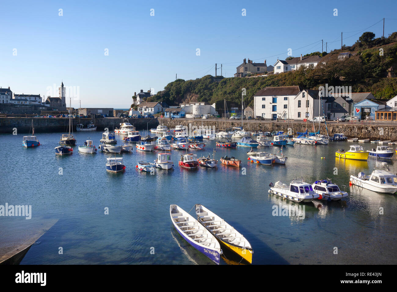 September Sunshine, Porthleven, Cornwall, UK Stock Photo - Alamy