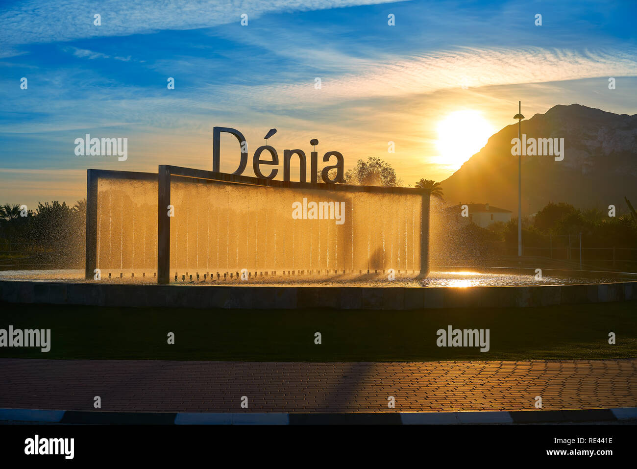 Welcome to spain sign denia hi-res stock photography and images - Alamy