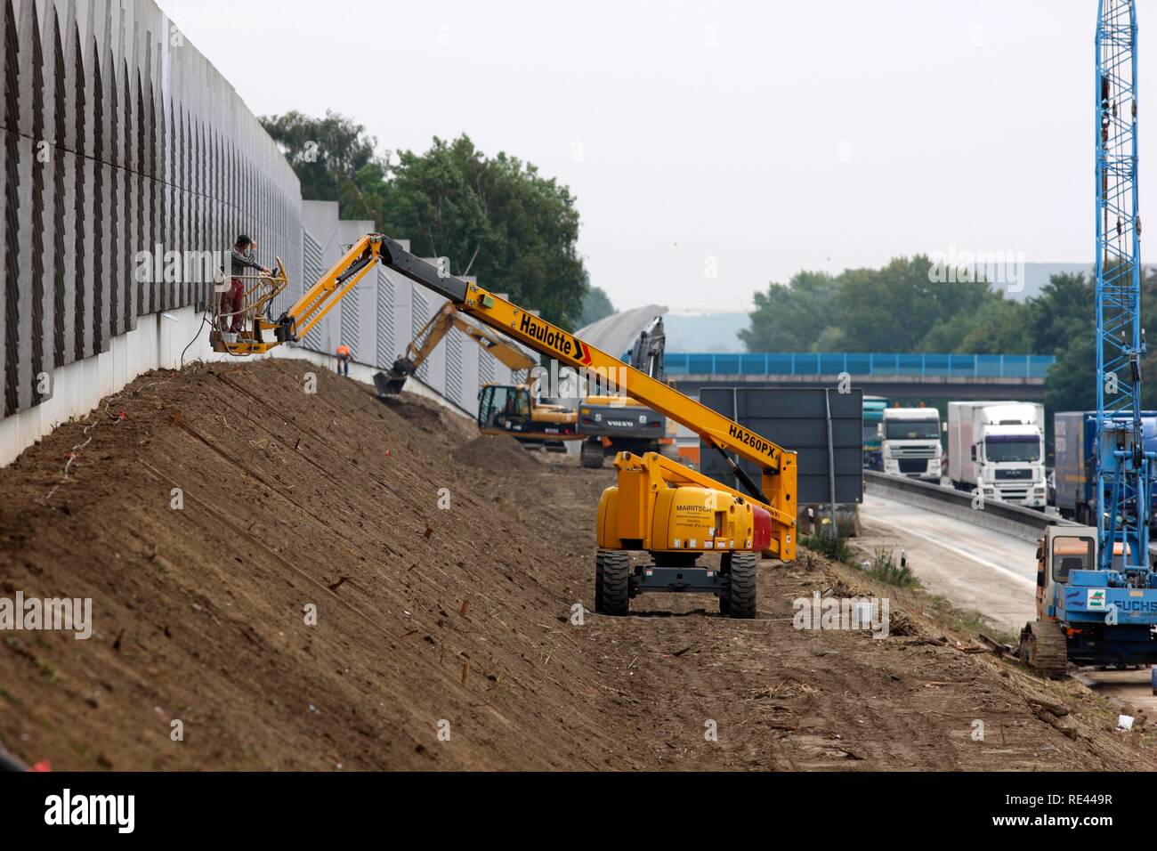 Construction works on noise barrier hi-res stock photography and images ...