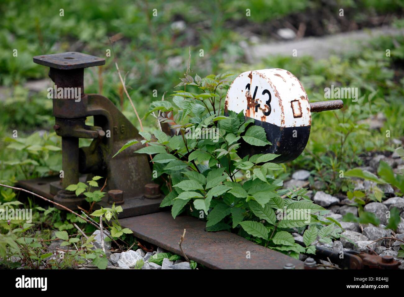 Manual railroad switch hi-res stock photography and images - Alamy