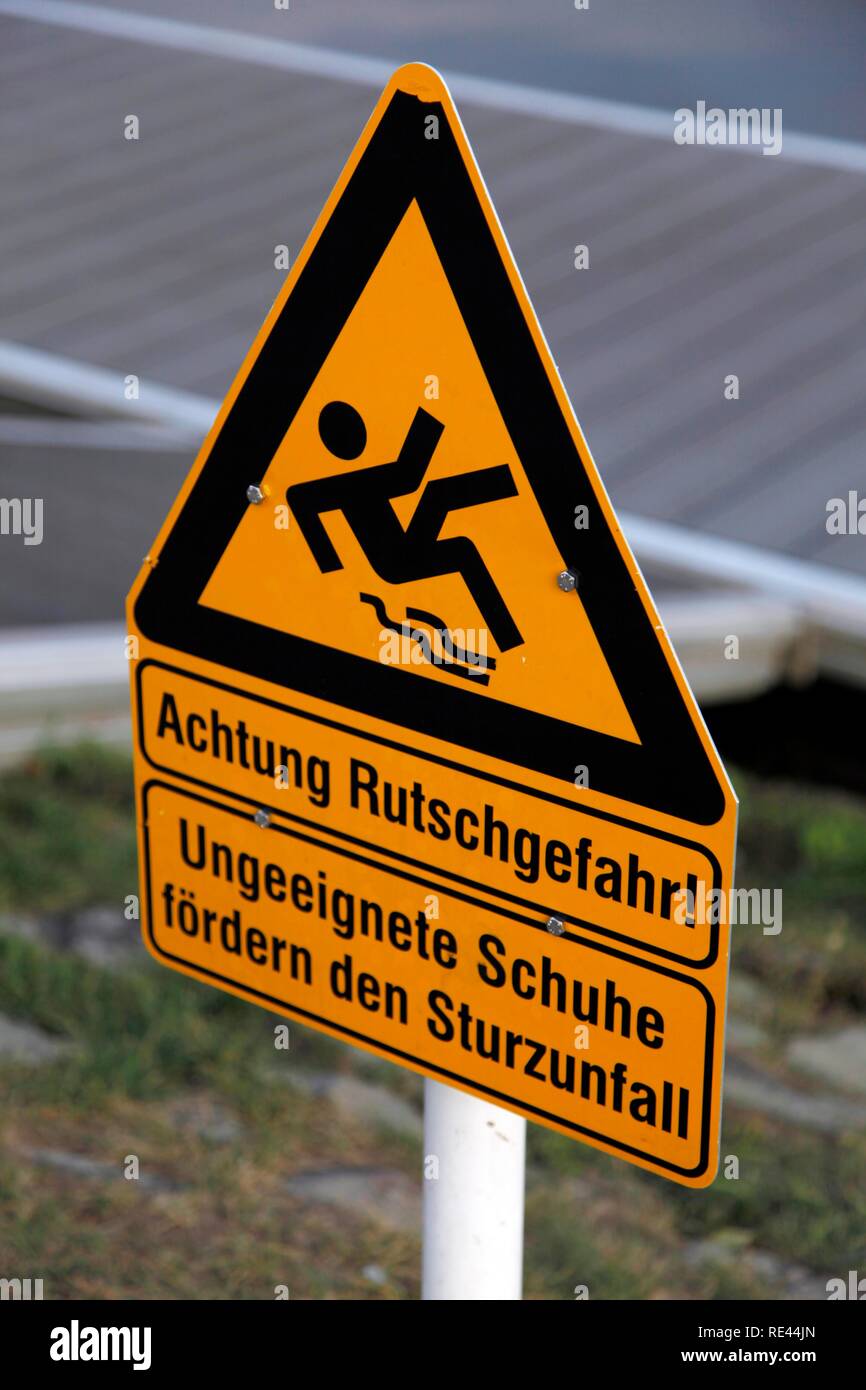 Warning sign on jetty hi-res stock photography and images - Alamy