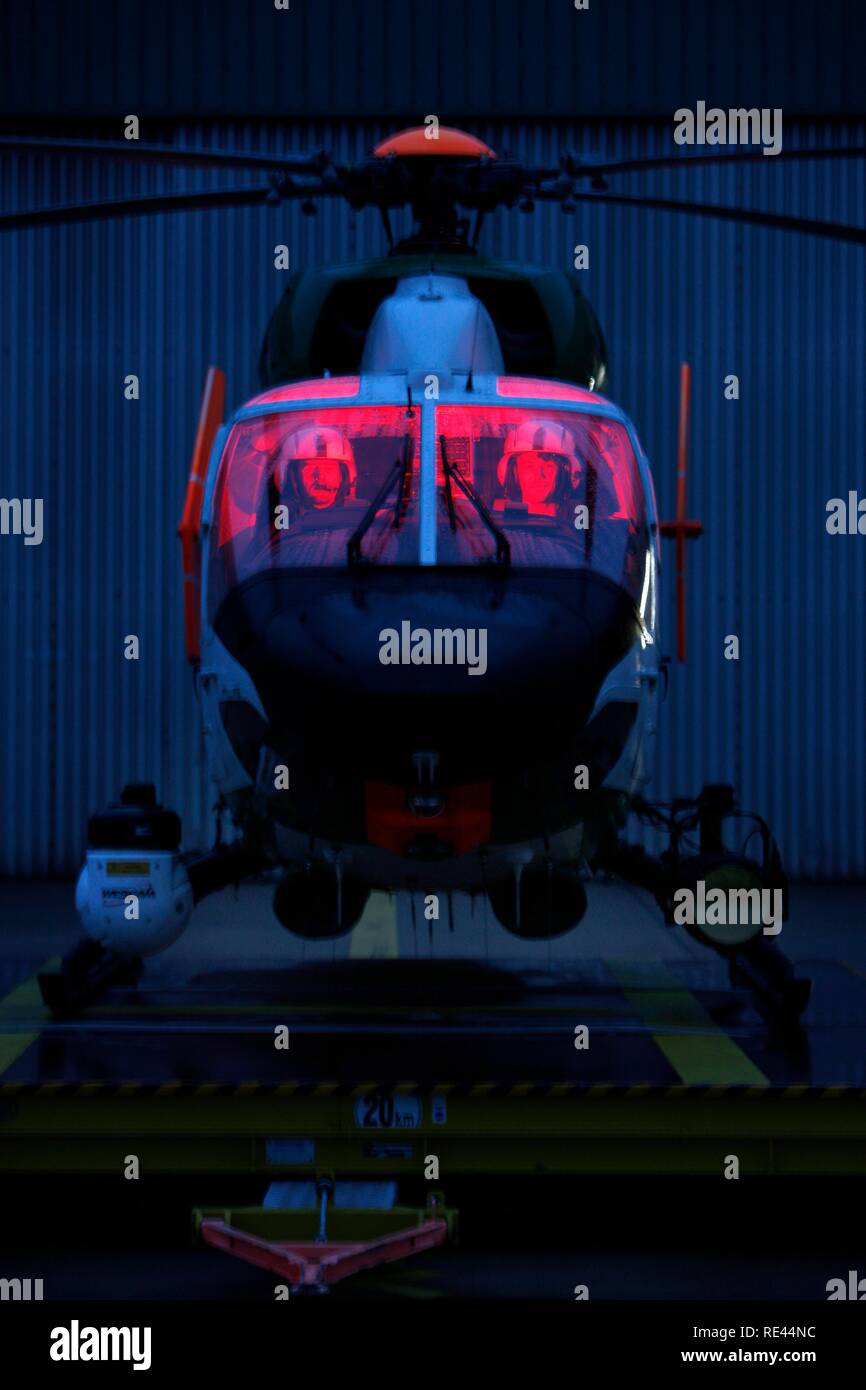 Patrol helicopter with night flying capability, image intensifier ...