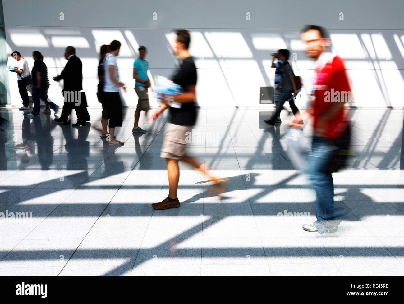 Visitors at the Cologne Trade Fair, Cologne, North Rhine-Westphalia ...