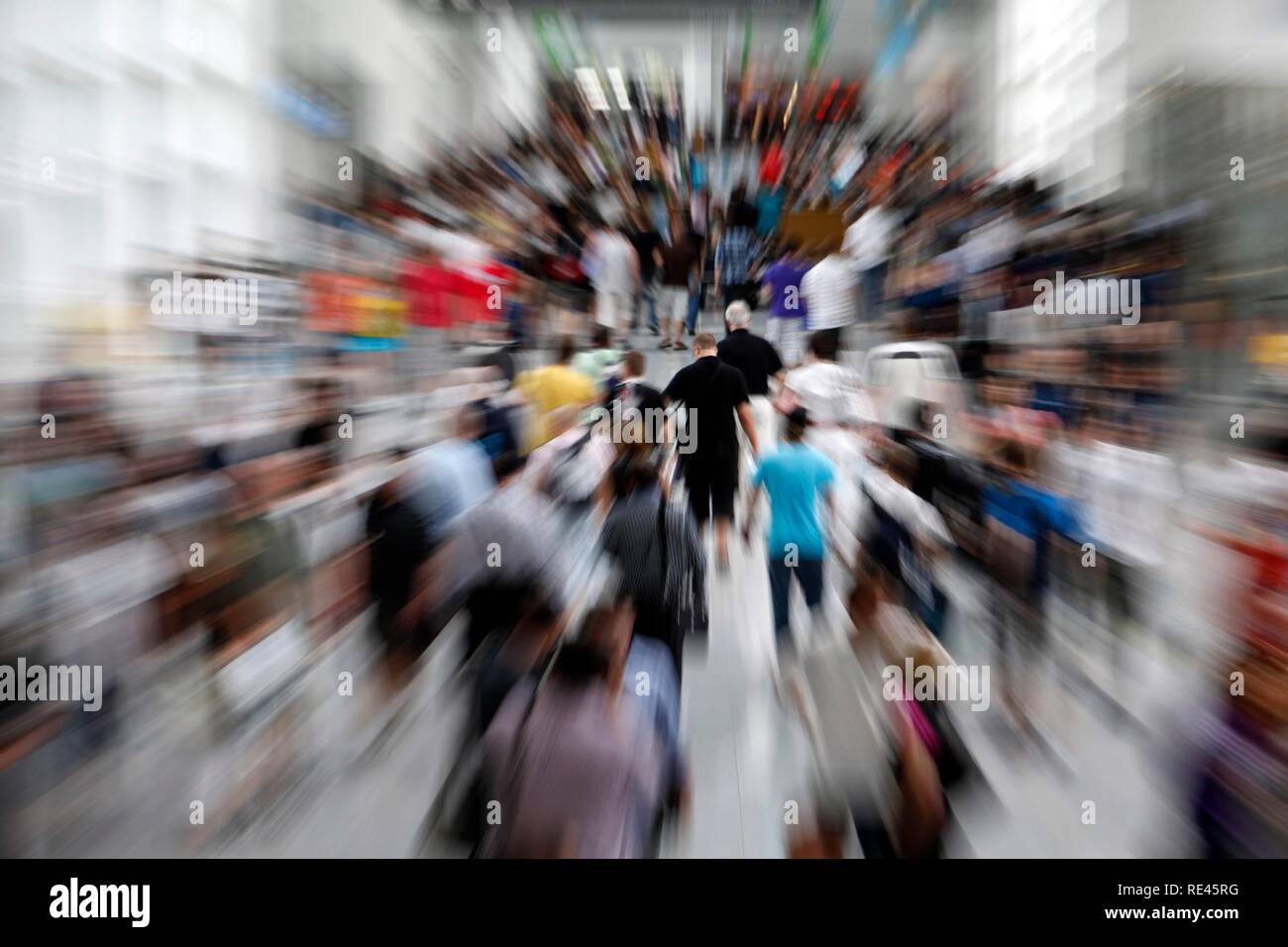 Visitors at the Cologne Trade Fair, Cologne, North Rhine-Westphalia ...