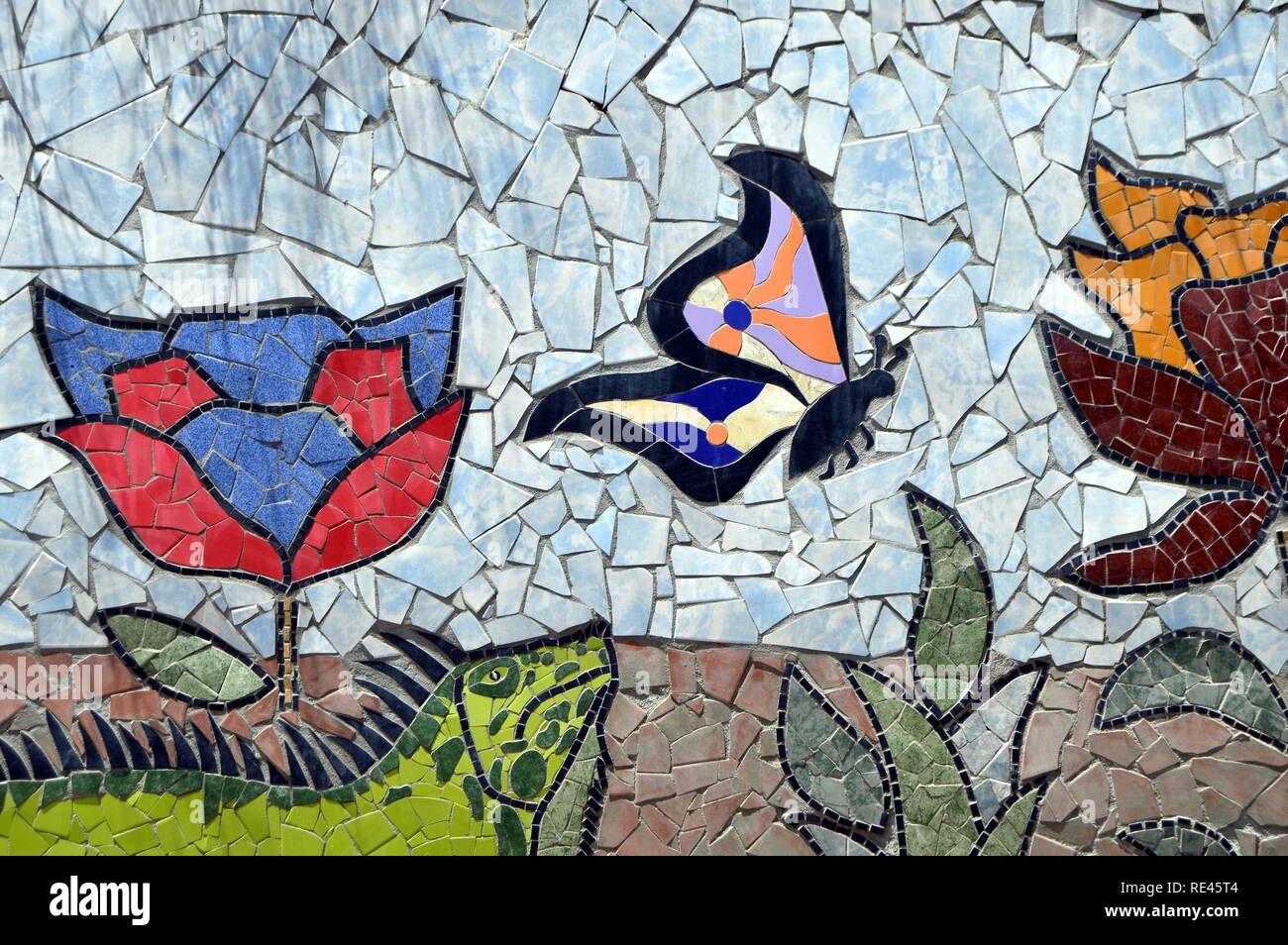 Colorful nature mosaic details Stock Photo - Alamy