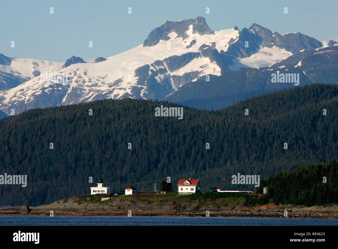 Point Retreat Lighthouse on Admiralty Island, Lynn Channel, Inside ...