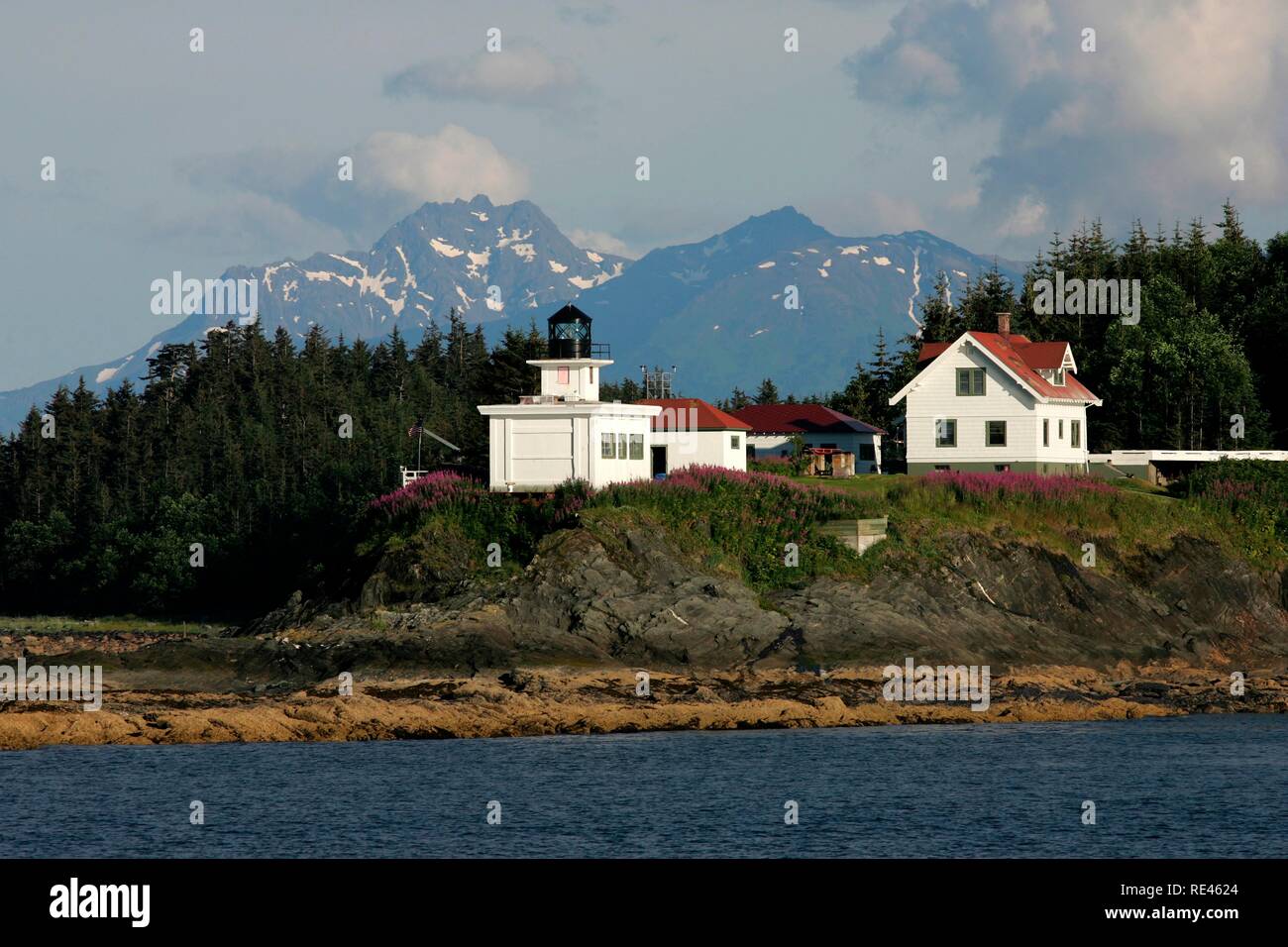 Point Retreat Lighthouse on Admiralty Island, Lynn Channel, Inside ...