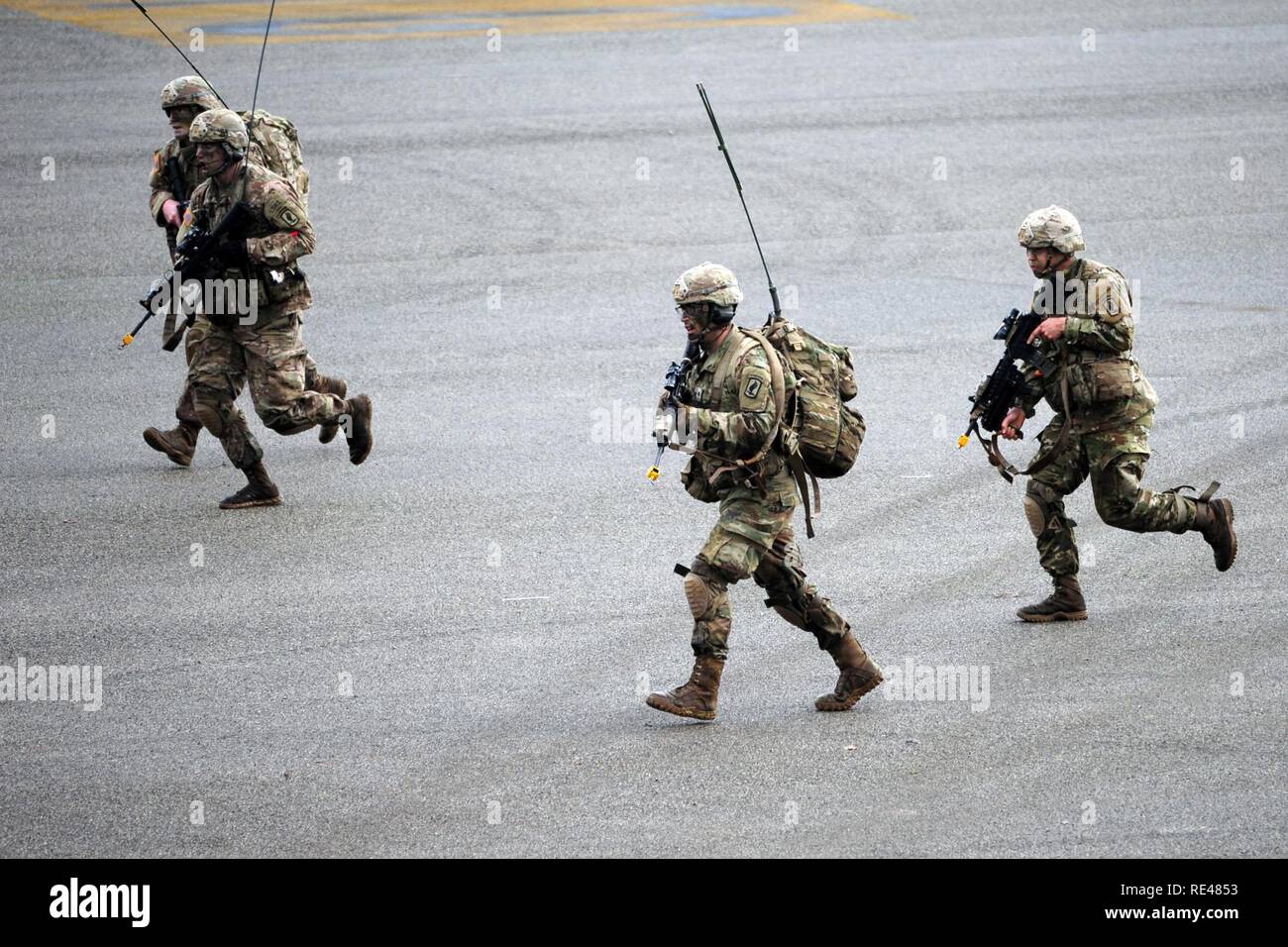 U.S. Army paratroopers from Company A, 1-503rd Infantry, 173rd Airborne ...