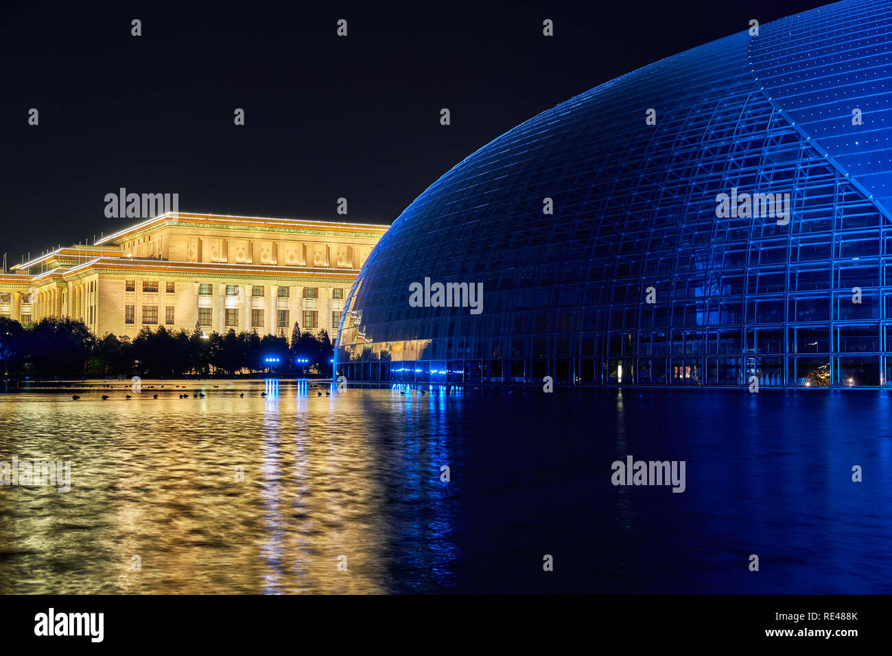 National grand theatre beijing dusk hi-res stock photography and images ...