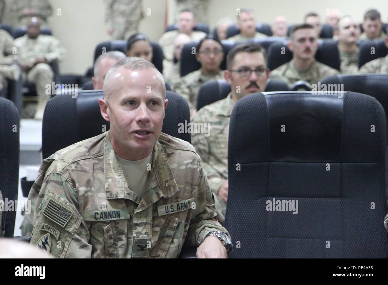 Army Reserve Col. Sean Cannon, deputy commanding officer with the 451st ...