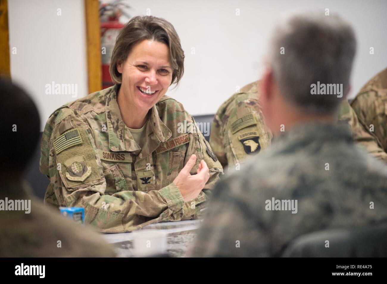 U.S. Air Force Col. Rebecca Sonkiss, vice commander of the 455th Air ...
