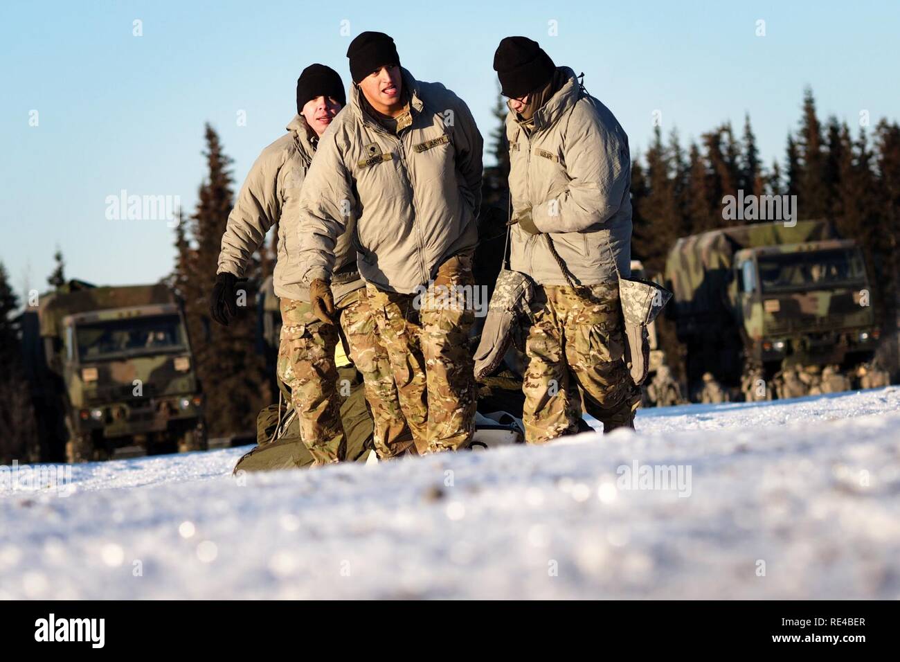 Spc. Harlinson Gaviria leads fellow Soldiers assigned to the 98th ...