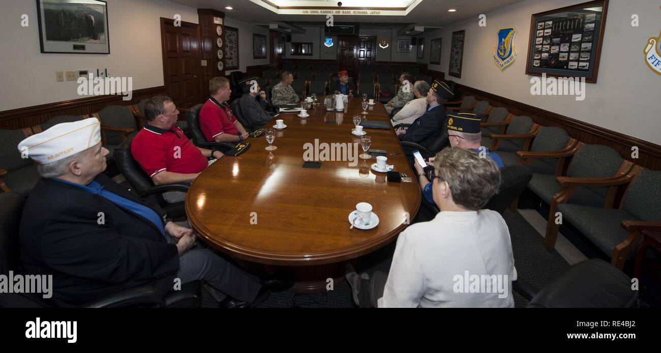 Charles Schmidt, American Legion National Commander, speaks with Brig ...