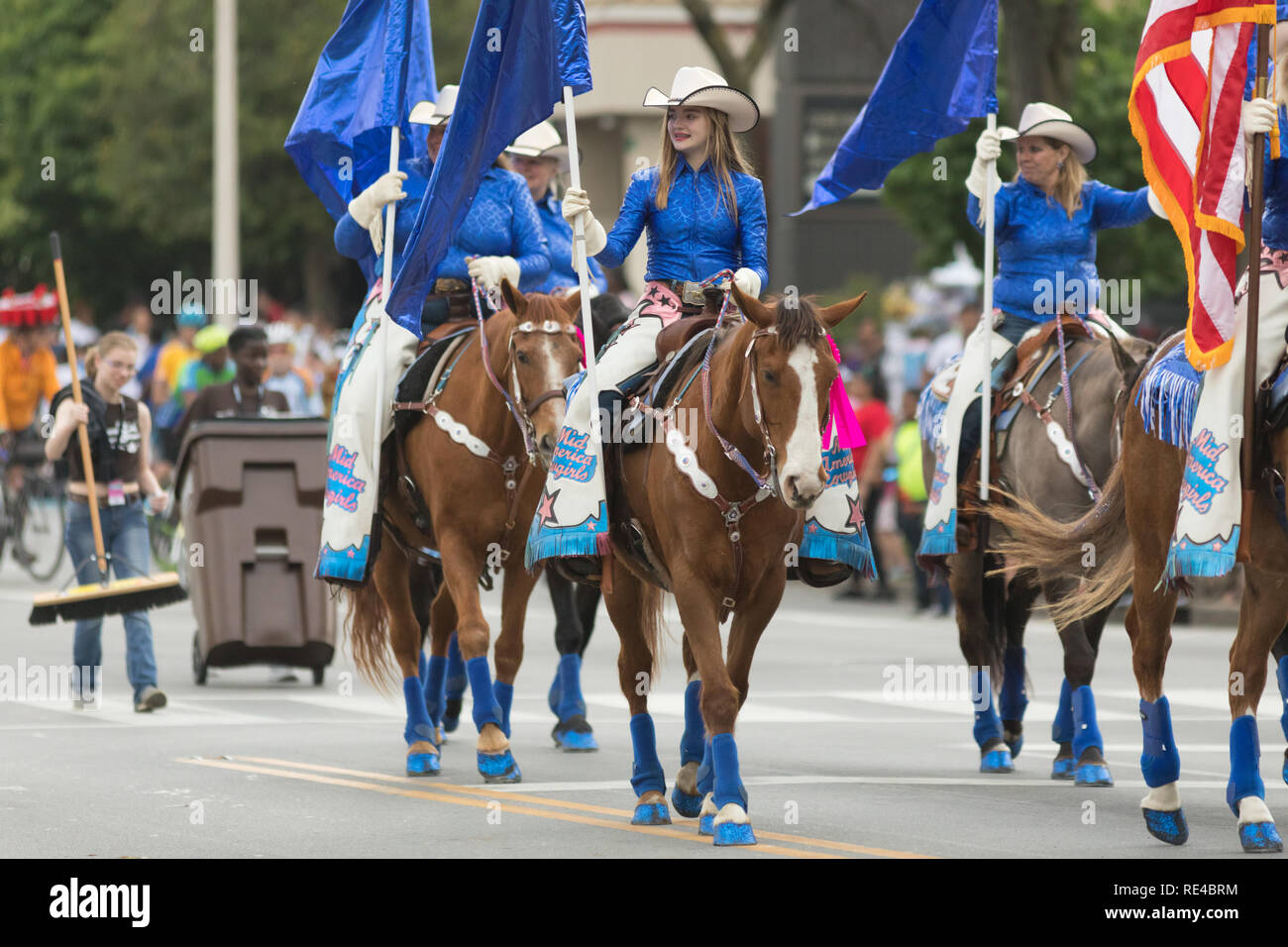 Louisville, Kentucky, USA - May 03, 2018: The Pegasus Parade, Women ...