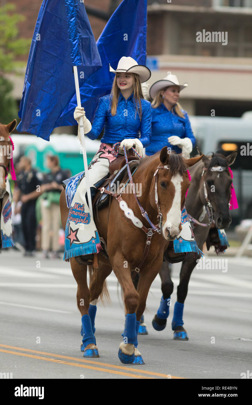 Louisville, Kentucky, USA - May 03, 2018: The Pegasus Parade, Women ...