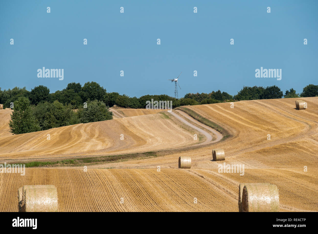 Wind turbine in hay bales hi-res stock photography and images - Alamy