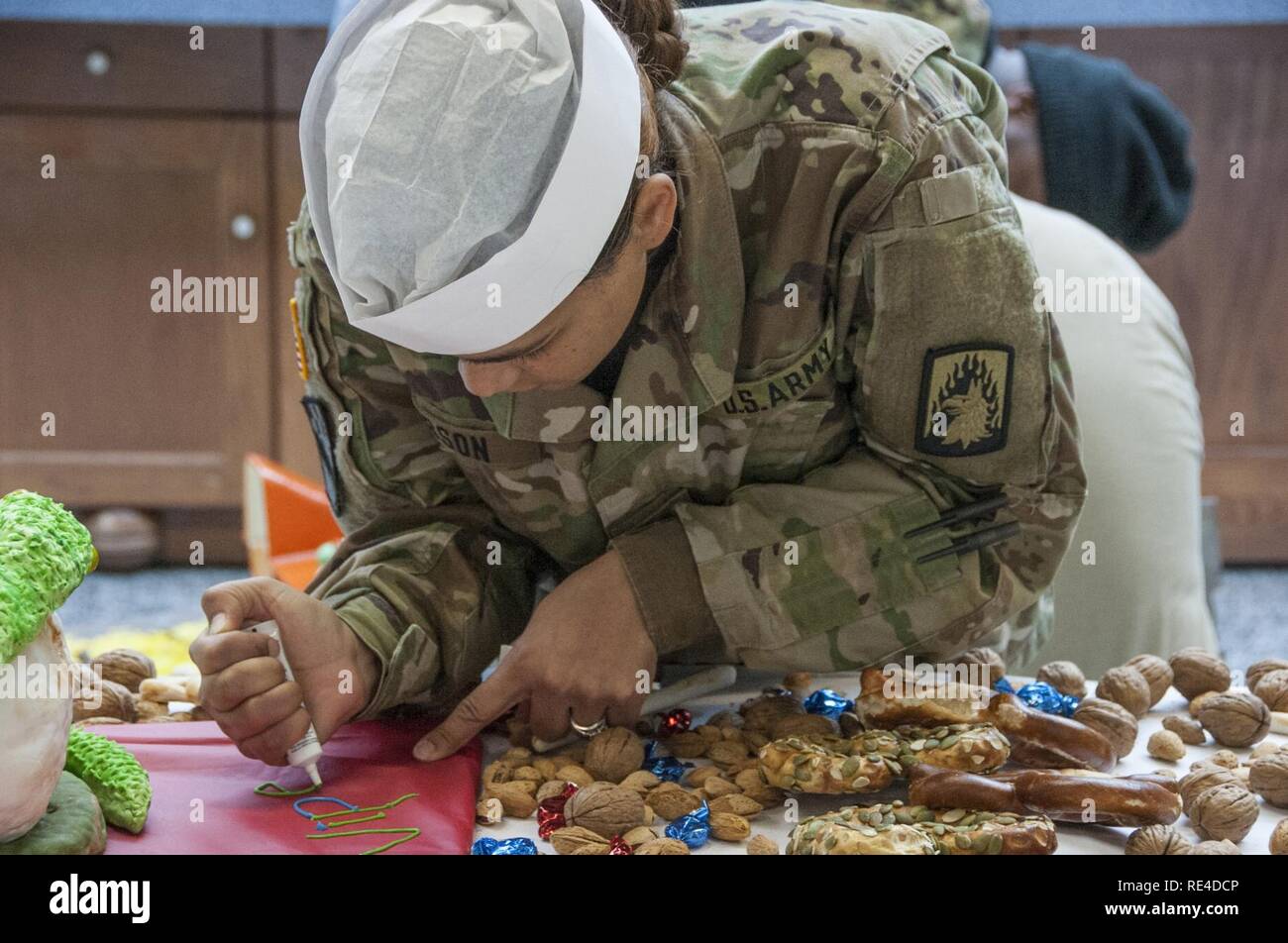 U.S. Army Spc. Latavia S. Gibson, assigned to 12th Combat Aviation ...