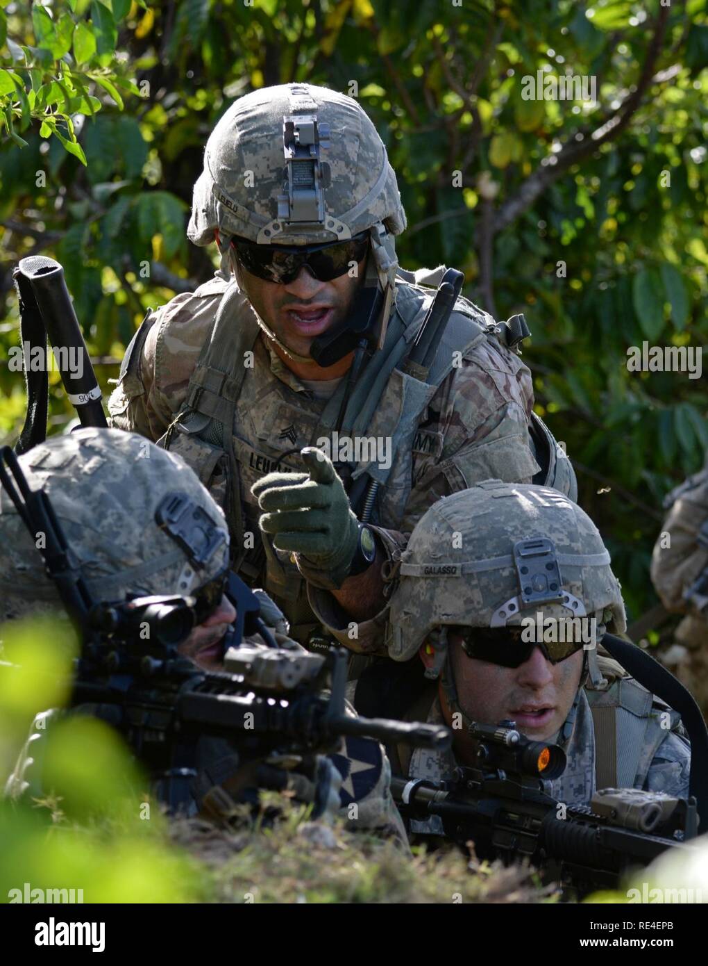 U.S. Army Sgt. Sania Leuelu, squad leader for 1st Squad, 1st Platoon ...
