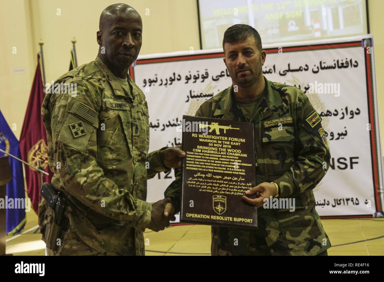 U.S. Army Command Sgt. Maj. David M. Clark, Senior Enlisted Leader for ...