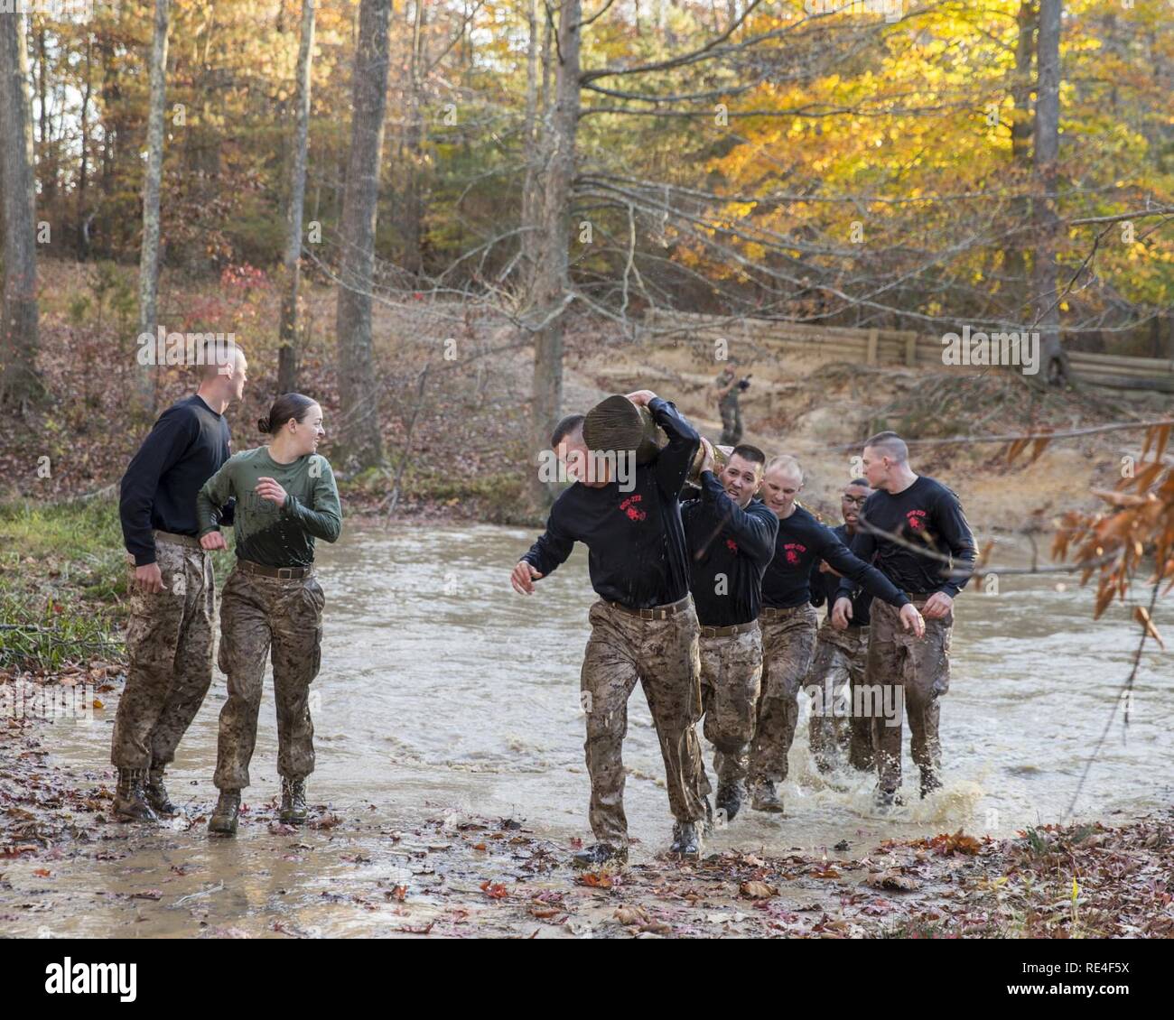 U.S. Marines with the Officer Candidate School (OCS) participate in a ...