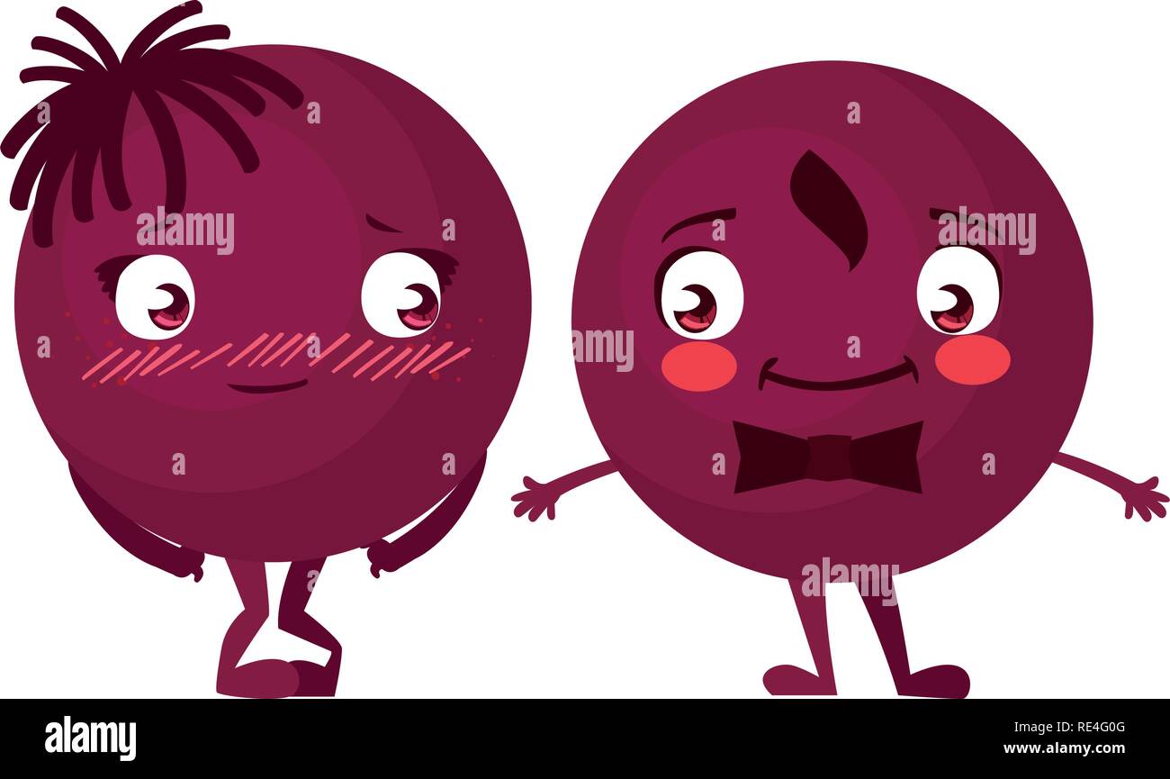 happy couple emoticons characters vector illustration design Stock ...