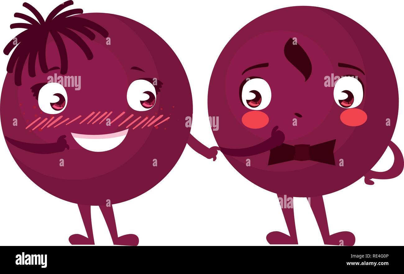 happy couple emoticons characters vector illustration design Stock ...