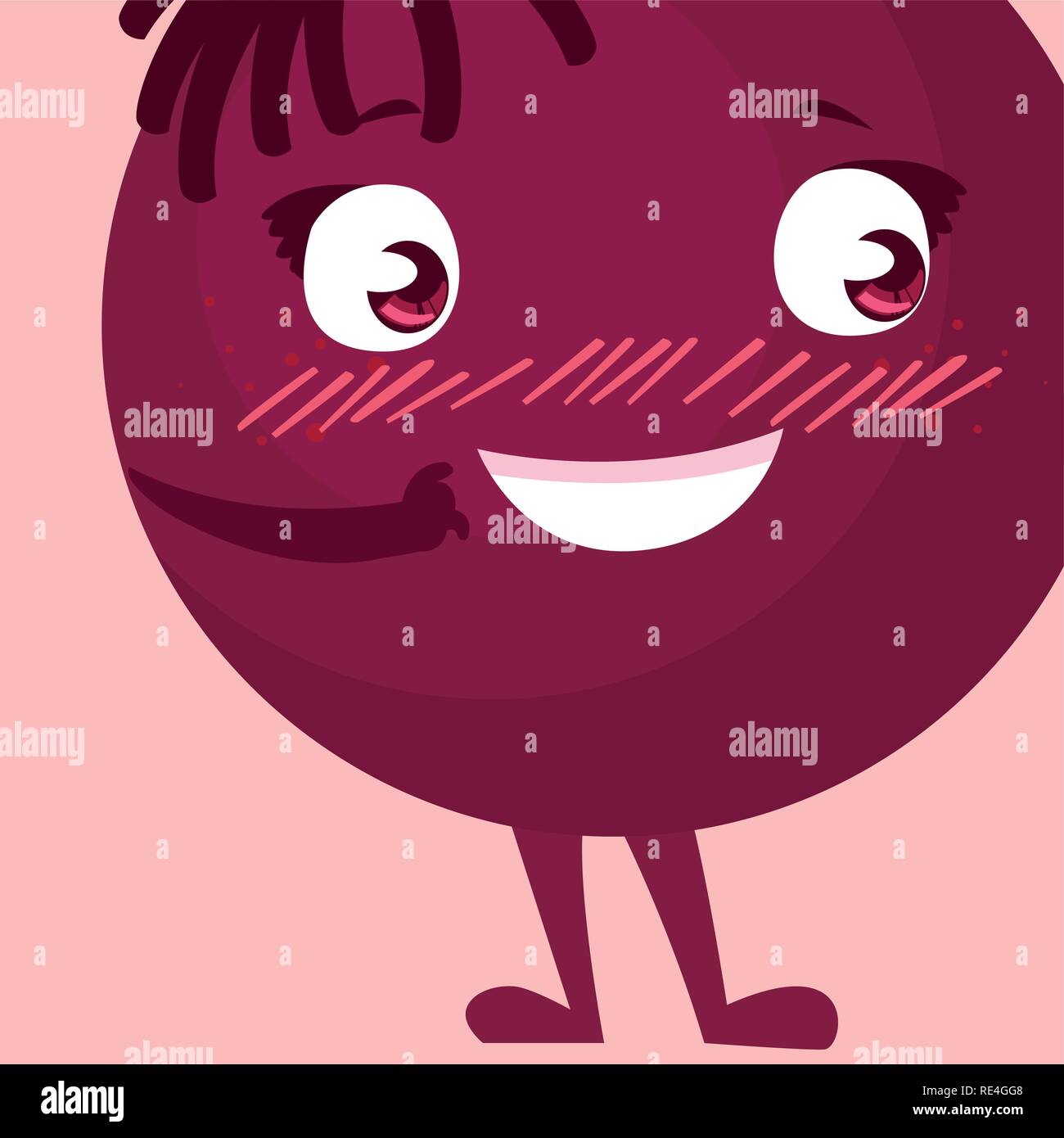 happy emoticon kawaii character vector illustration design Stock Vector ...