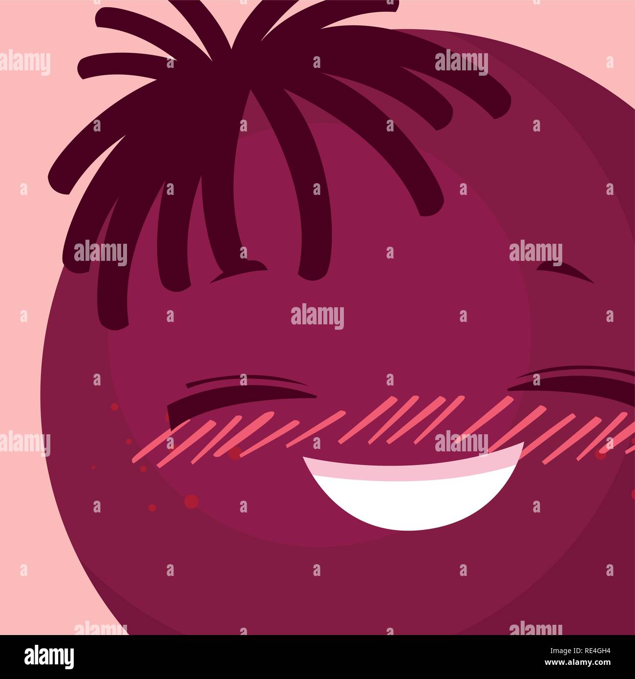 happy emoticon kawaii character vector illustration design Stock Vector ...