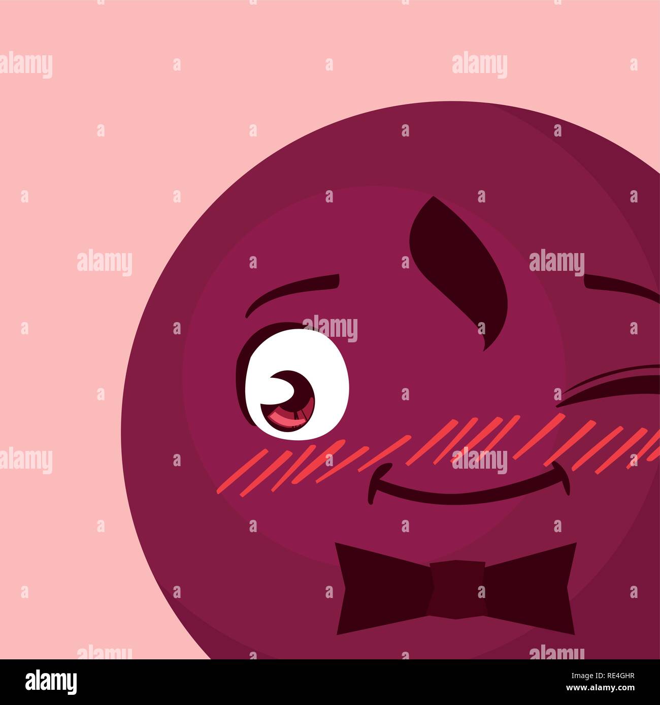 happy gentleman emoticon with bowtie vector illustration design Stock ...