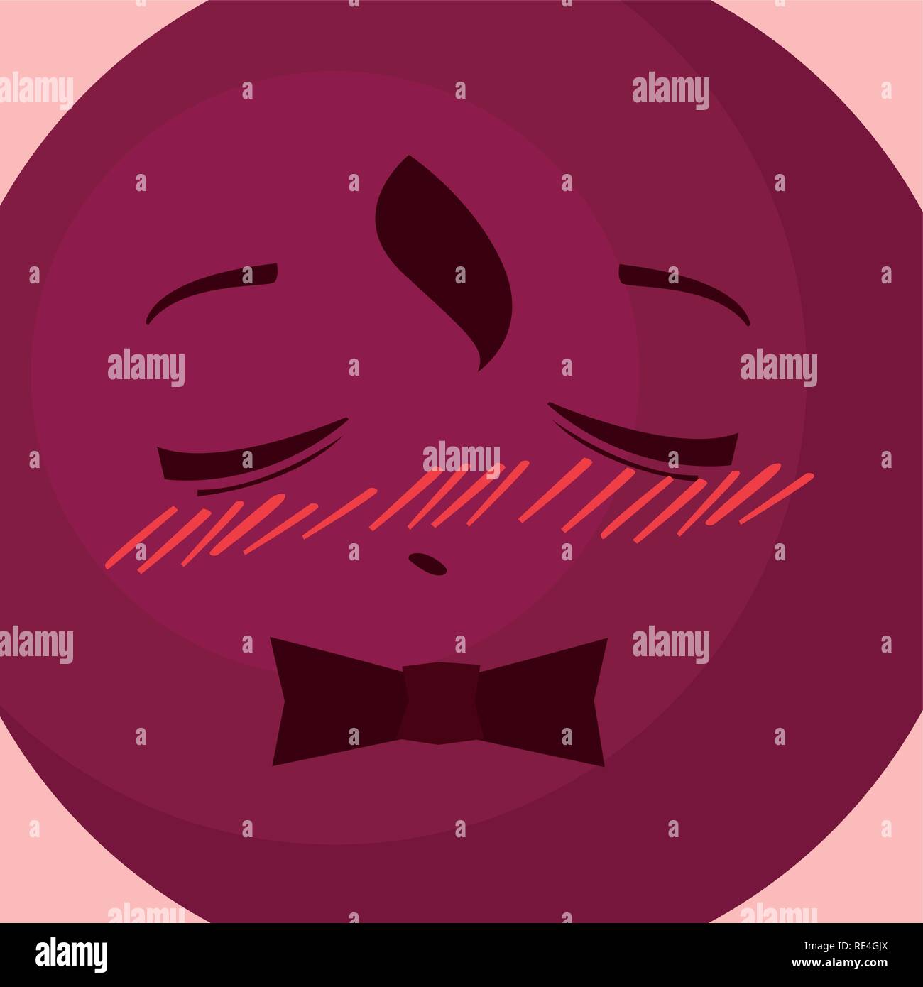 happy gentleman emoticon with bowtie vector illustration design Stock ...