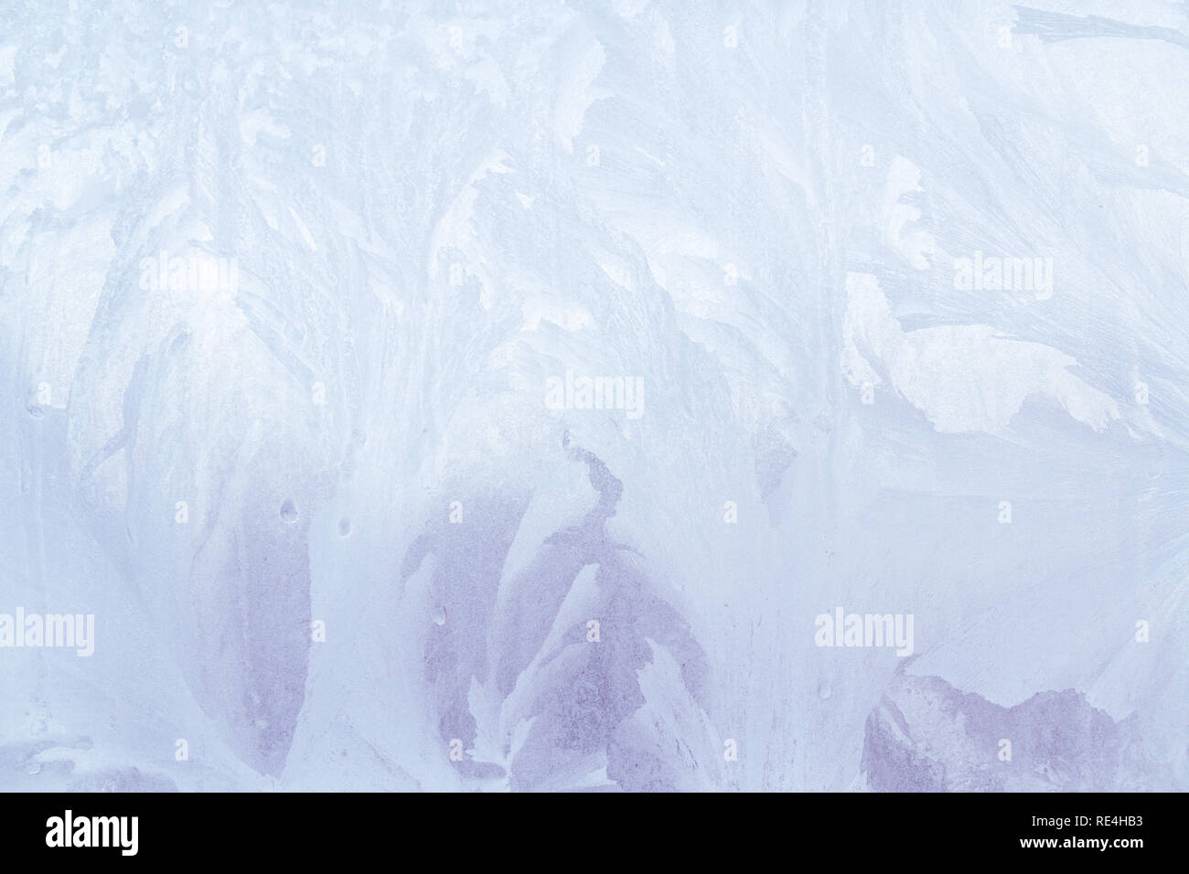 Frosty patterns on a frozen ice box in the early morning Stock Photo ...