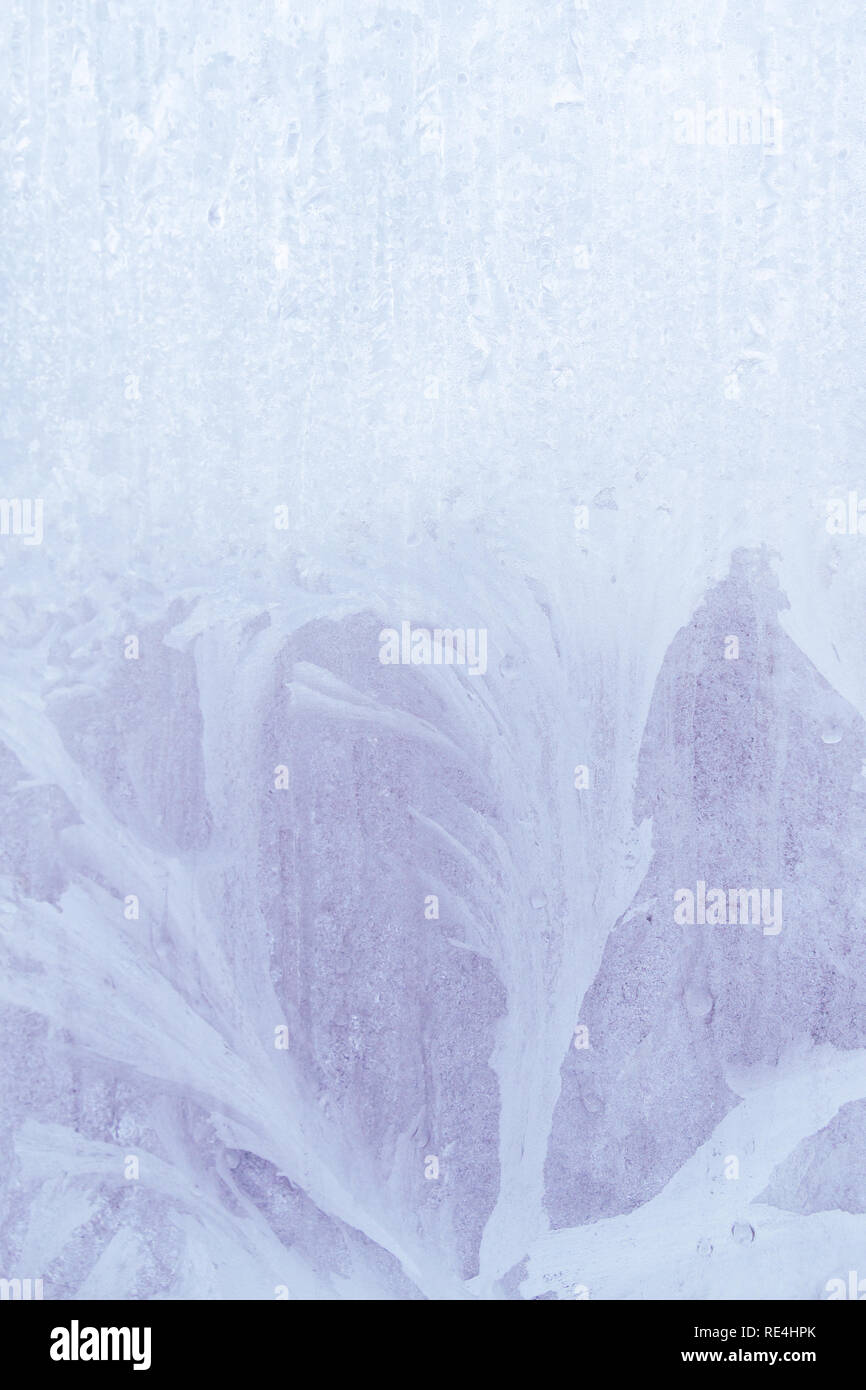 Frosty patterns on a frozen ice box in the early morning Stock Photo ...