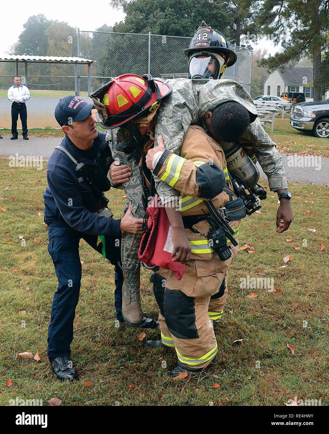 Fort Lee firefighters practice medical evacuation procedures with role ...