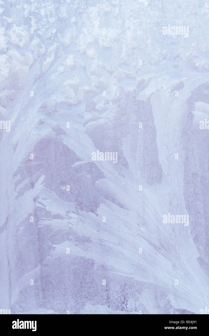 Frosty patterns on a frozen ice box in the early morning Stock Photo ...