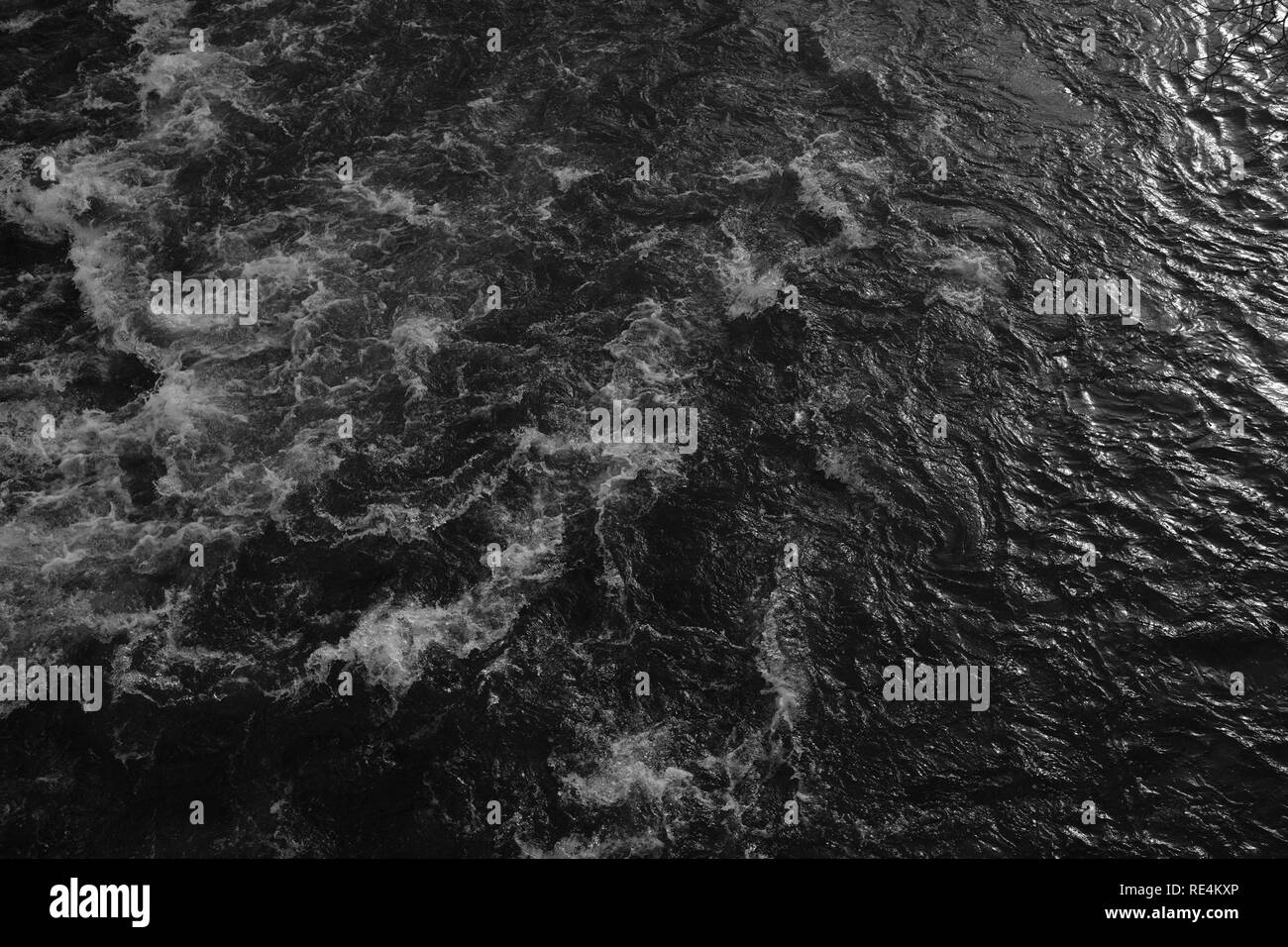 Fast moving water river Black and White Stock Photos & Images - Alamy