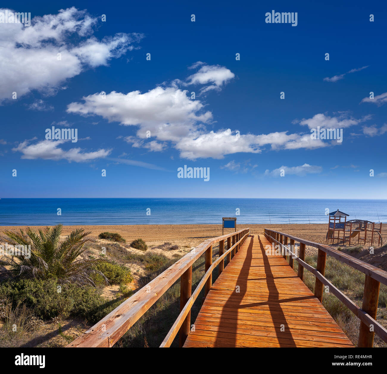 Arenals del Sol Beach dunes in Elche Elx of Alicante in Costa Blanca at ...