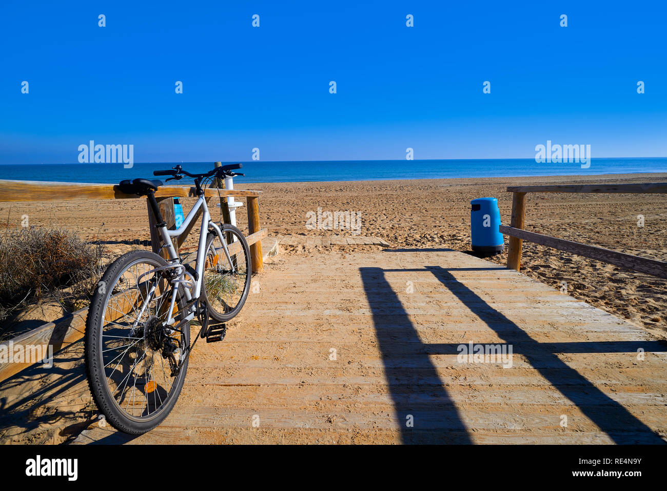 El Carabassi beach in Elx Elche of Alicante in Spain at Costa Blanca ...