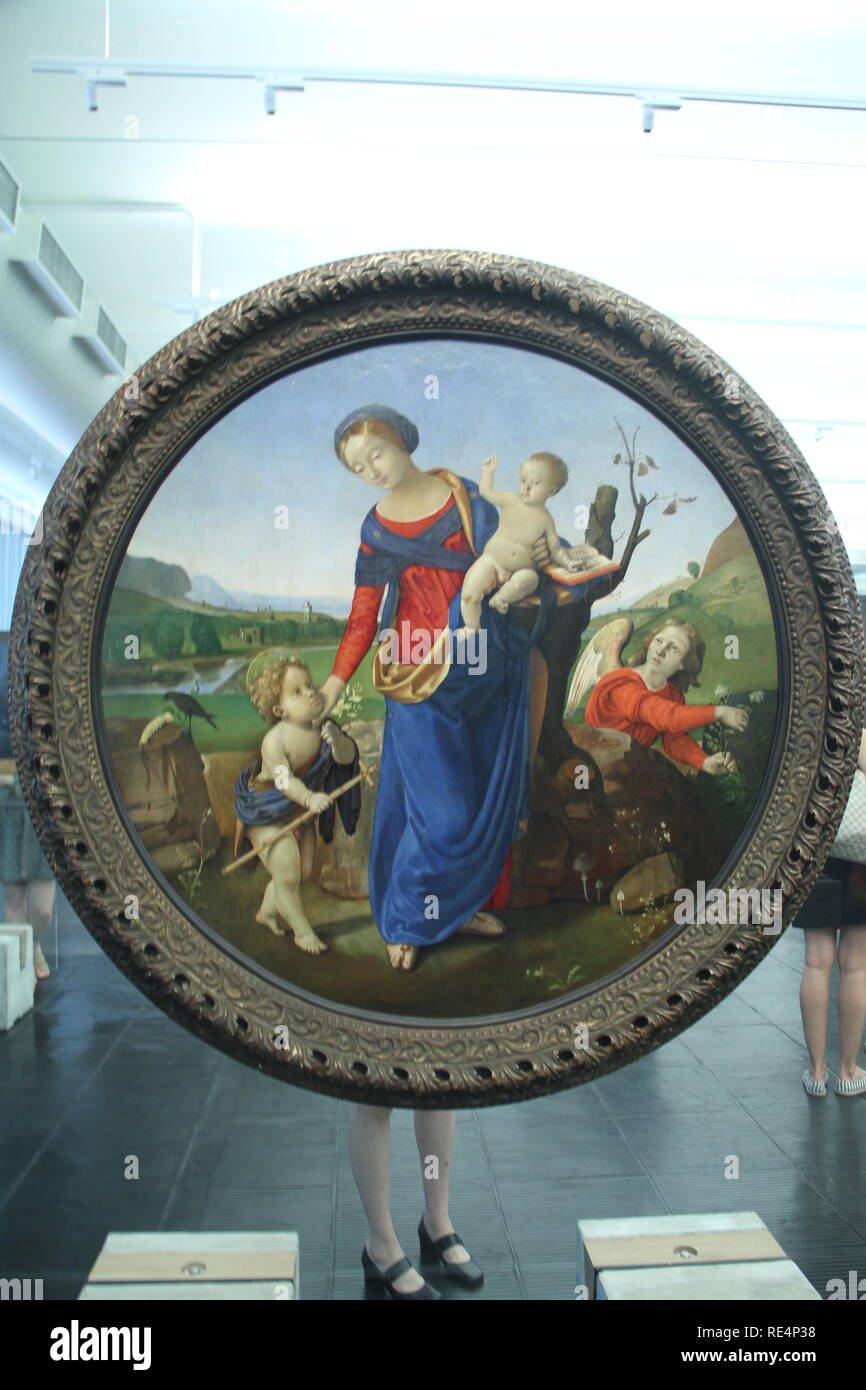 Virgin with Child, St. John the Baptist and an Angel, Piero di Cosimo ...