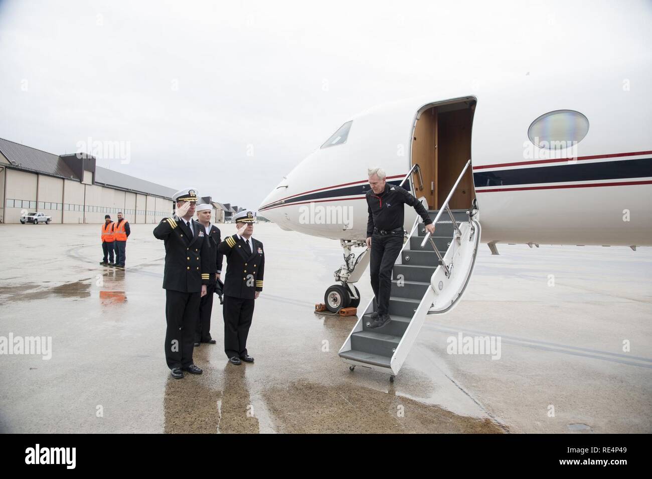 Capt. Scott K. Fuller (center), Naval Air Facility Washington ...