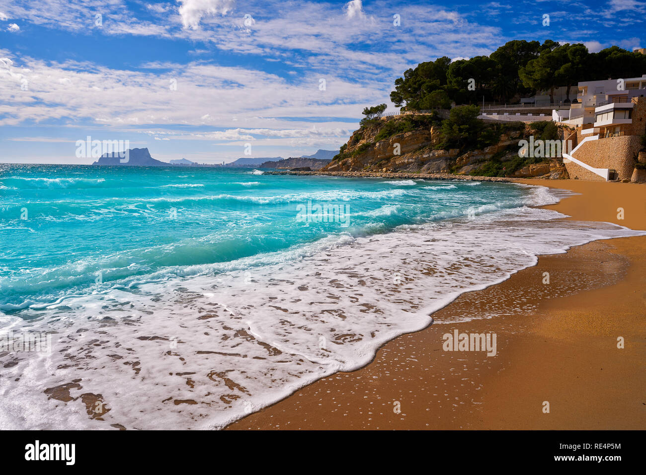 El Portet beach in Moraira of Teulada at Alicante Spain Costa blanca ...